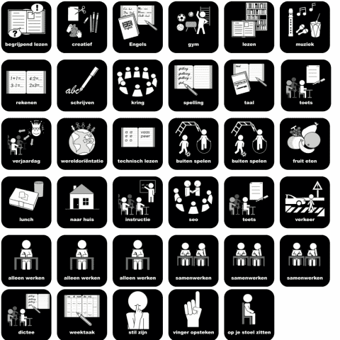 Het belang van pictogrammen voor een duidelijk dagritme op school - EasyAuti