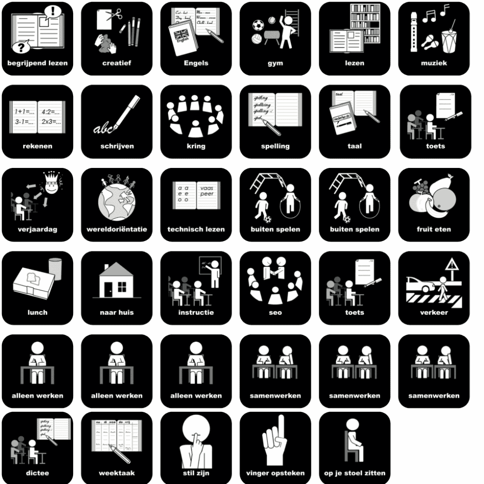 Het belang van pictogrammen voor een duidelijk dagritme op school ...