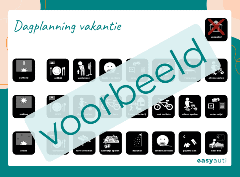 Voorbeeld dagplanning vakantie - mét instructievideo - EasyAuti