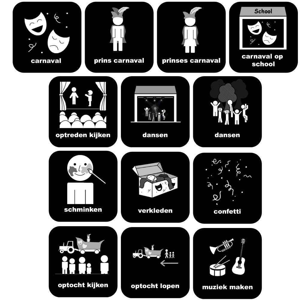 Set picto's Carnaval - EasyAuti